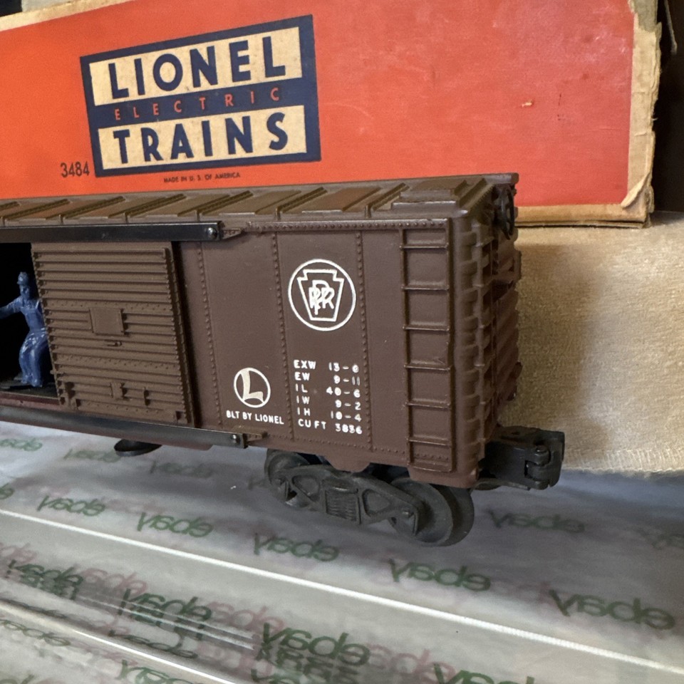 Postwar Lionel 3484 Pennsylvania Operating Boxcar with OB- LN | eBay