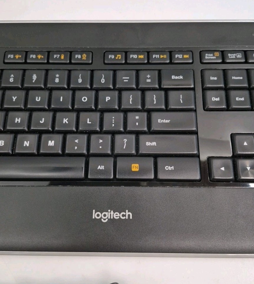 Logitech K800 Wireless Backlight Illuminated Keyboard With Dongle | eBay