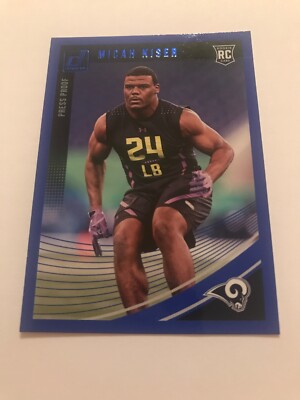 2018 Donruss Blue Press Proof Micah Kiser Los Angeles Rams Free ...