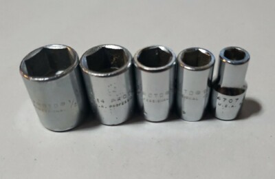 Vintage Proto Professional 4716 ,4714,4711,4709,4704 6 Point 1/4” Drive Socket | eBay