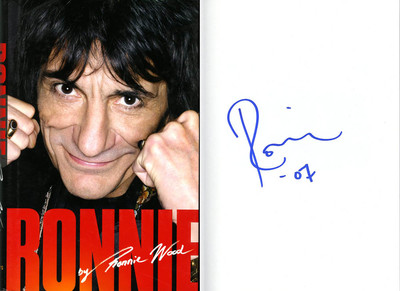 Ronnie Wood SIGNED AUTOGRAPHED Ronnie HC Autobiography Rolling Stones ...