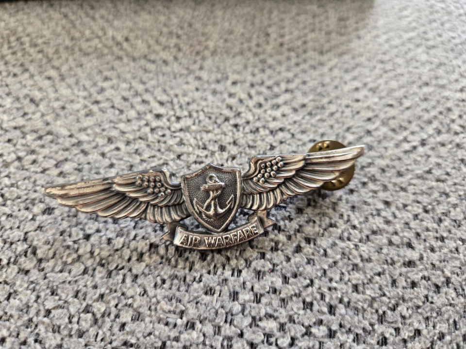 Vintage Military Lapel Pin US United States Navy AIR WARFARE Metal ...