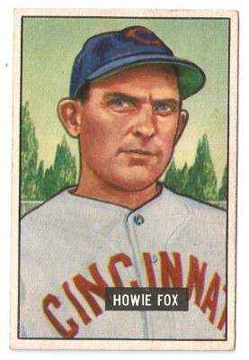 1951 Bowman Baseball #180 Howie Fox Cincinnati Reds Exmt | eBay