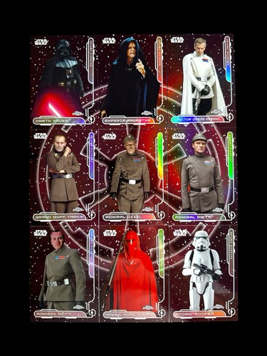 Topps Star Wars 2024 Chrome Galactic Empire Insert Set Complete - 9 ...