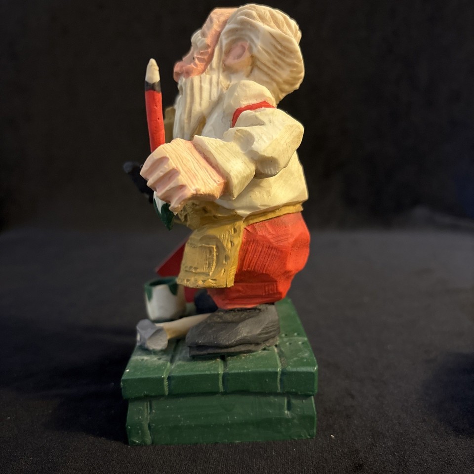 VTG David Frykman Portfolio Santa Crafted Carved Artist Figurine DF1211 ...