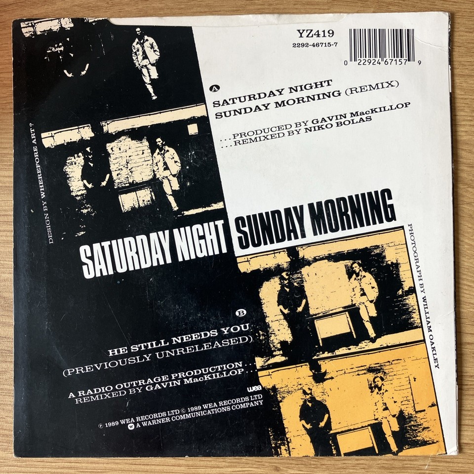 The River Detectives ‎– Saturday Night Sunday Morning 7" Vinyl YZ419 ...