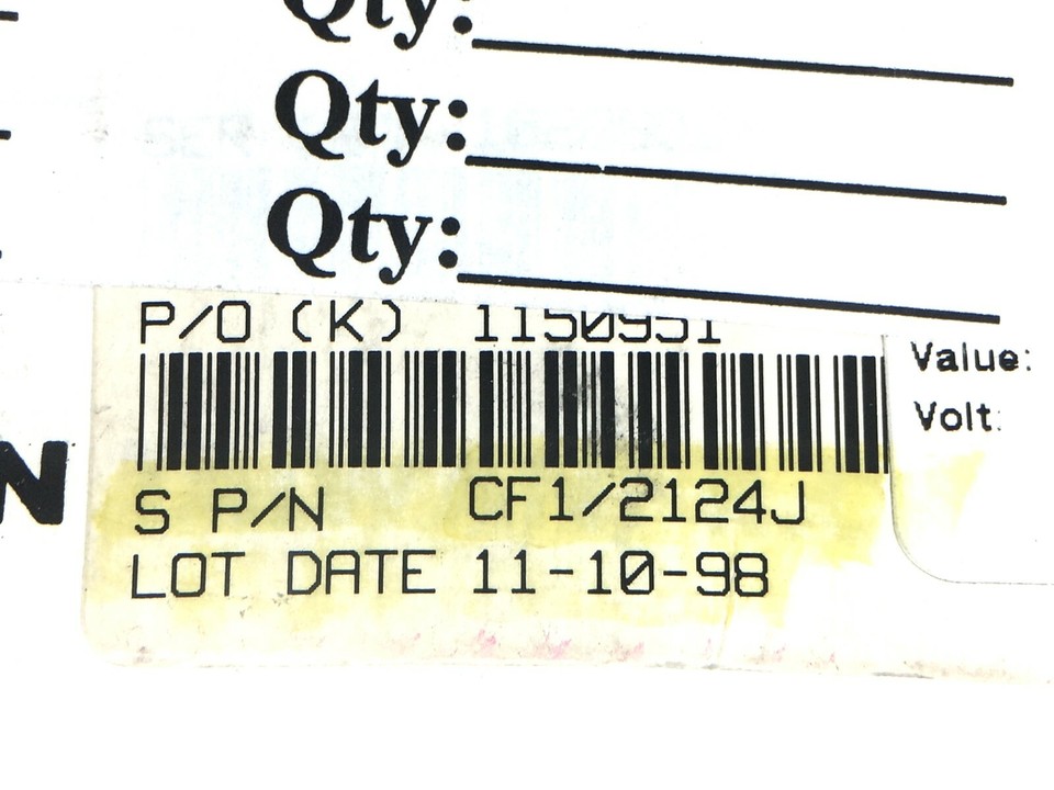 CF-1/2-124J KOA CF12 120K OHM 5% SNPB 100 PIECES | eBay
