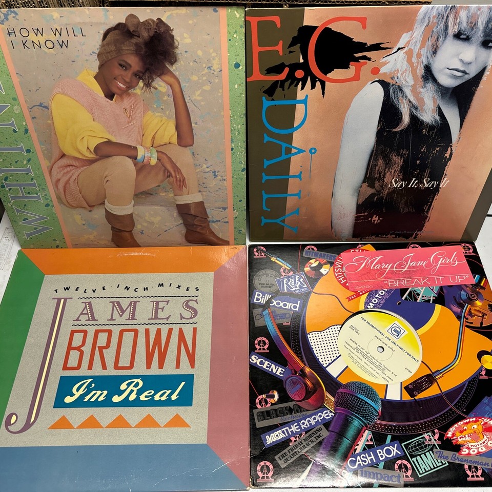 Lot of 24 Mostly 80s 12” Vinyl Singles Many Promos All Original VG or ...