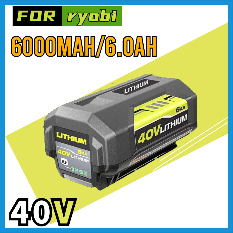 For RYOBI 40V Lithium-Ion 6 Ah High Capacity Battery (1-Pack ...
