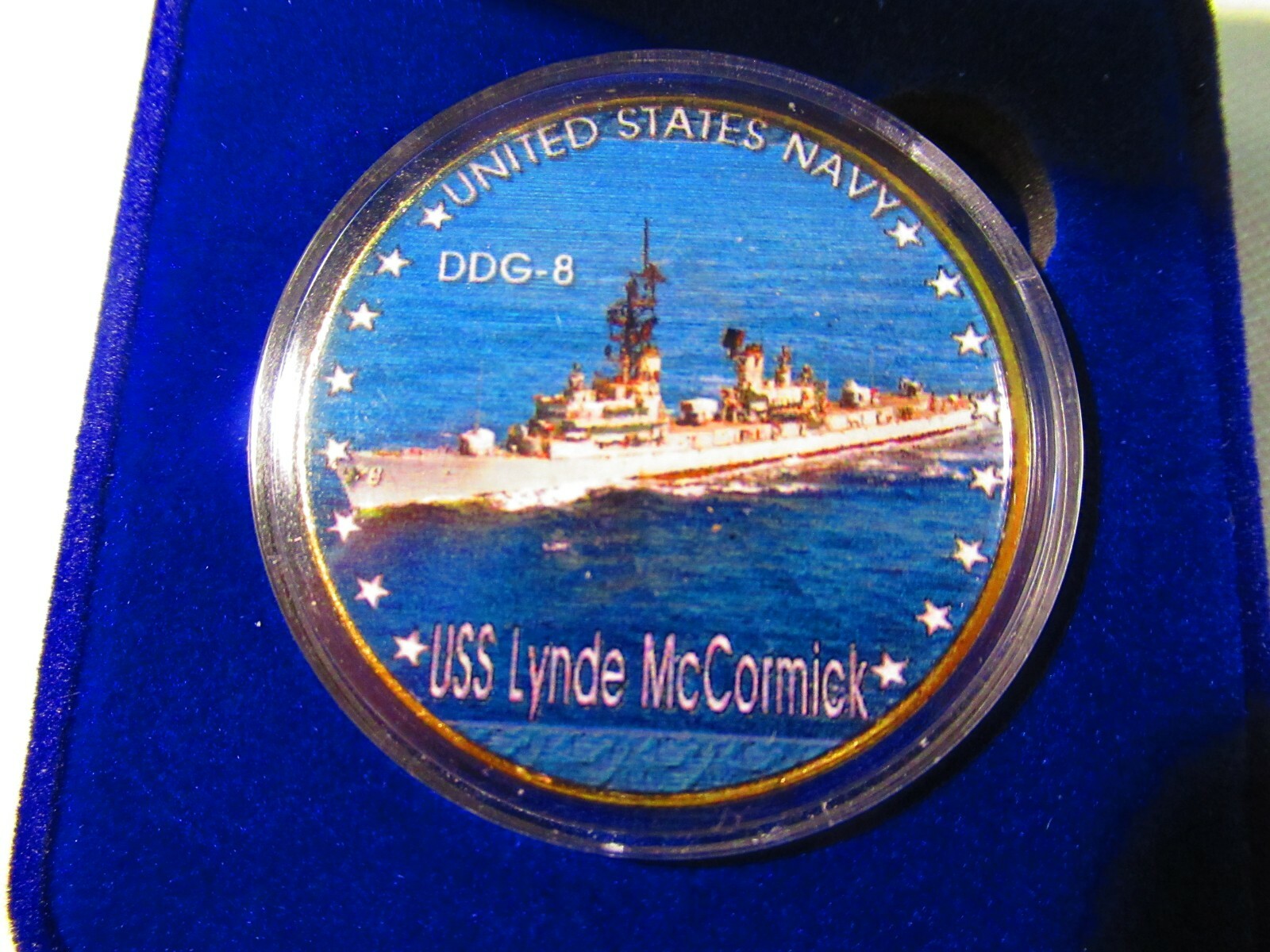 US NAVY - USS LYNDE McCORMICK (DDG-8) Challenge Coin w/ Presentation ...