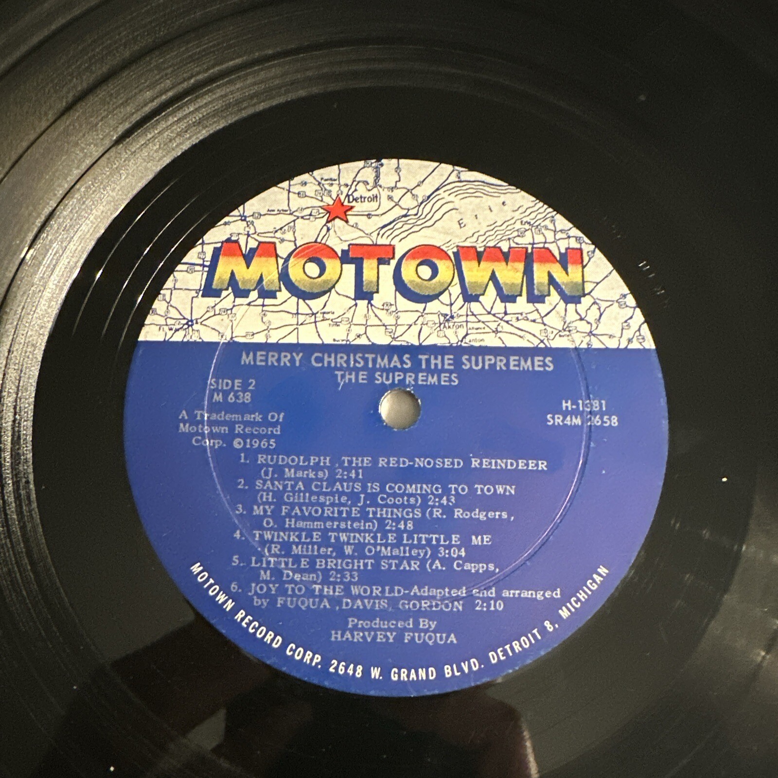 The Supremes - Merry Christmas LP Motown M 638 1965 Mono Pressing Santa ...