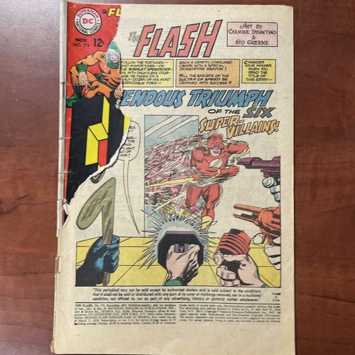 The Flash #174 Unrestored Silver Age Vintage DC Superhero Comic 1967 | eBay