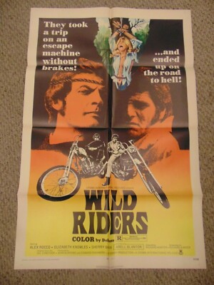 WILD RIDERS 1971 ALEX ROCCO SHERRY BAIN RICHARD KANTER 27X41" POSTER ...