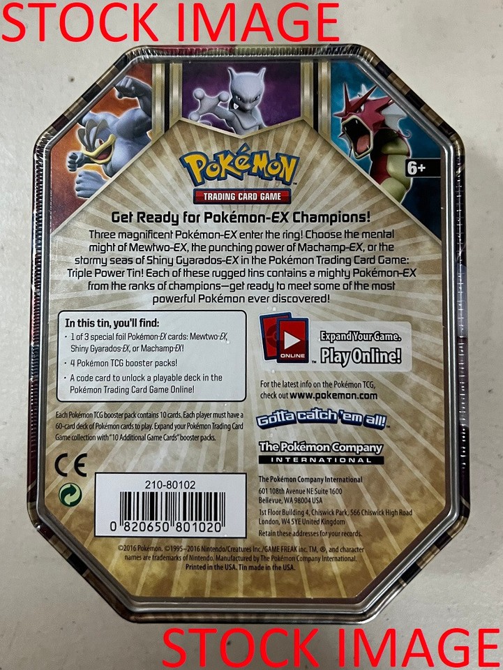 POKEMON 2016 XY Triple Power Machamp EX - Factory Sealed Collector Tin ...