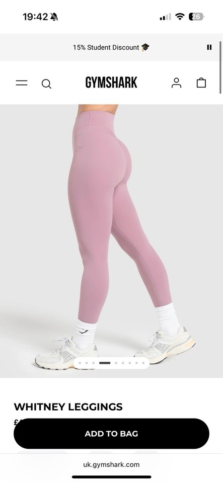 Gymshark Whitney Simmons Pink Leggings S Small 8/10 As Worn By Molly ...