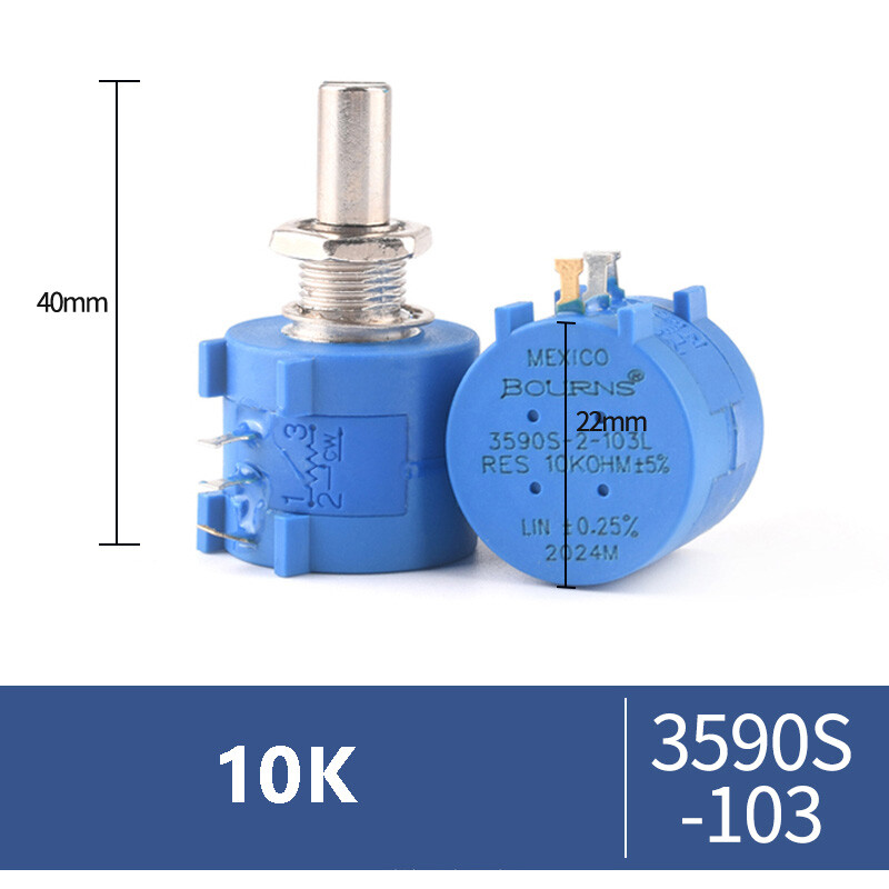 10 Turn Potentiometer 3590S Wirewound Variable Resistor Precision Multi ...