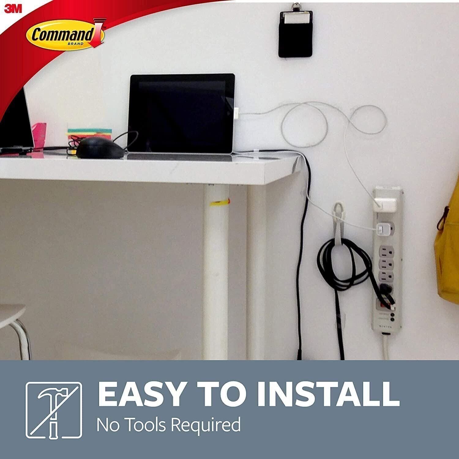 Command 17304 Organizer, 2 (17304-ES) Medium Cord Bundler, White, 2 ...