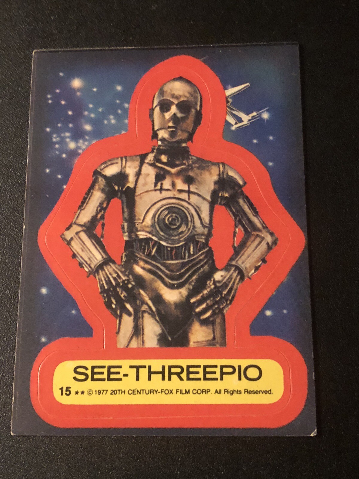 1977 Topps Star Wars Stickers C-3PO See-Threepio #15 EX | eBay