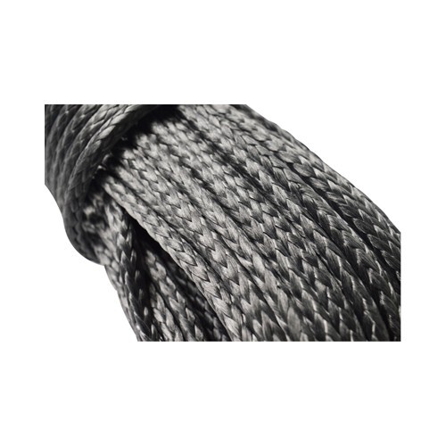 6mm x 200ft 12-Strand Braided Rope Grey Coating 4600kg/10141lbs Rescue ...