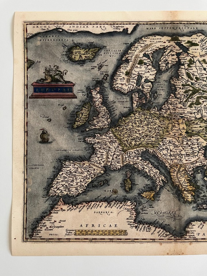 Old World Map of Europe 1600s Ancient Maps Vintage Style Poster Print ...