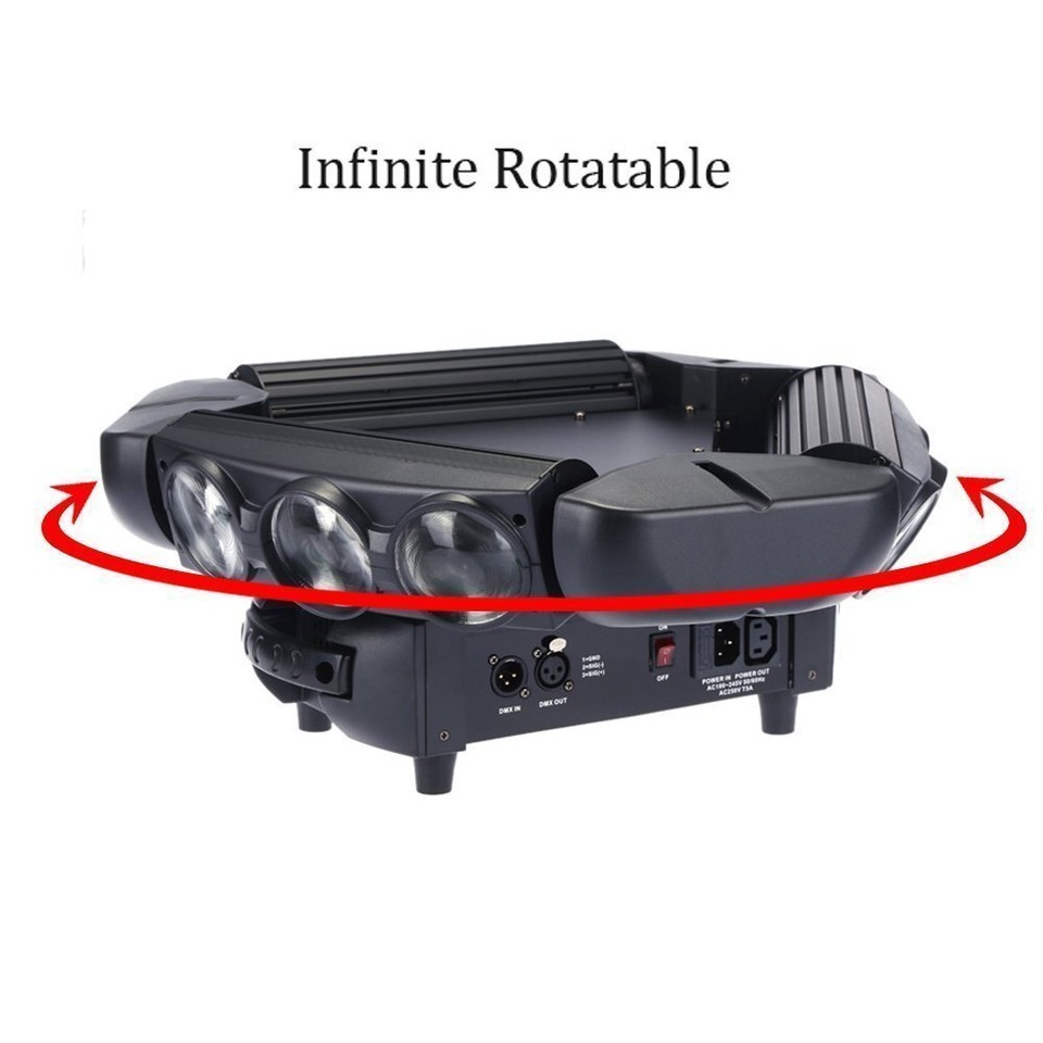 135W 9LED RGBW DMX512 Spider Stage Lighting Moving Head Disco Sound ...