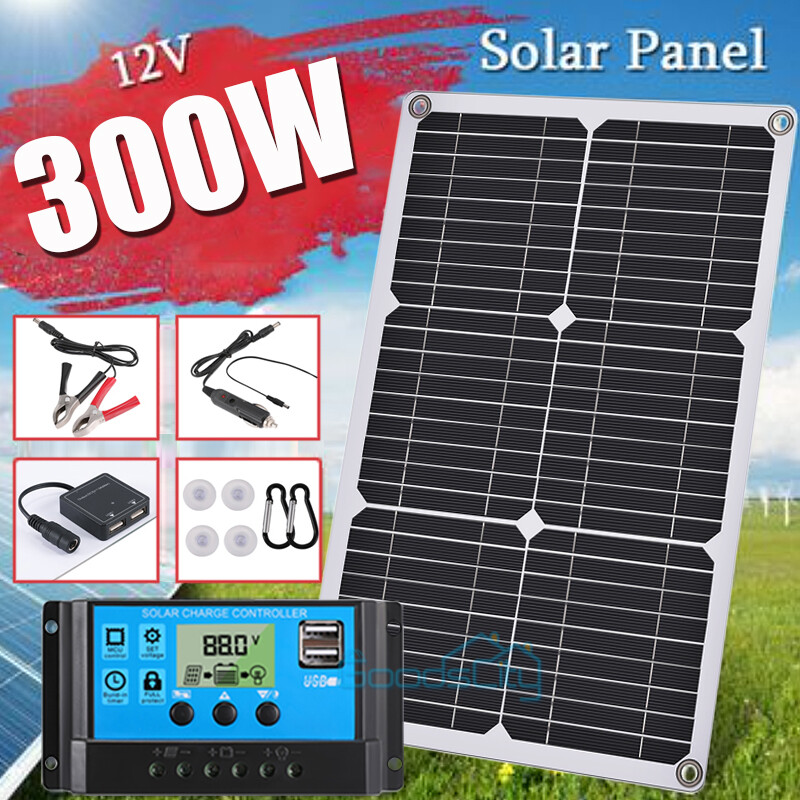 100W 200W 300W 400W Watt Solar Panel Kit Monocrystalline 12V for RV ...