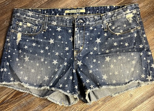 Big Star Jean shorts with stars printed all over | eBay