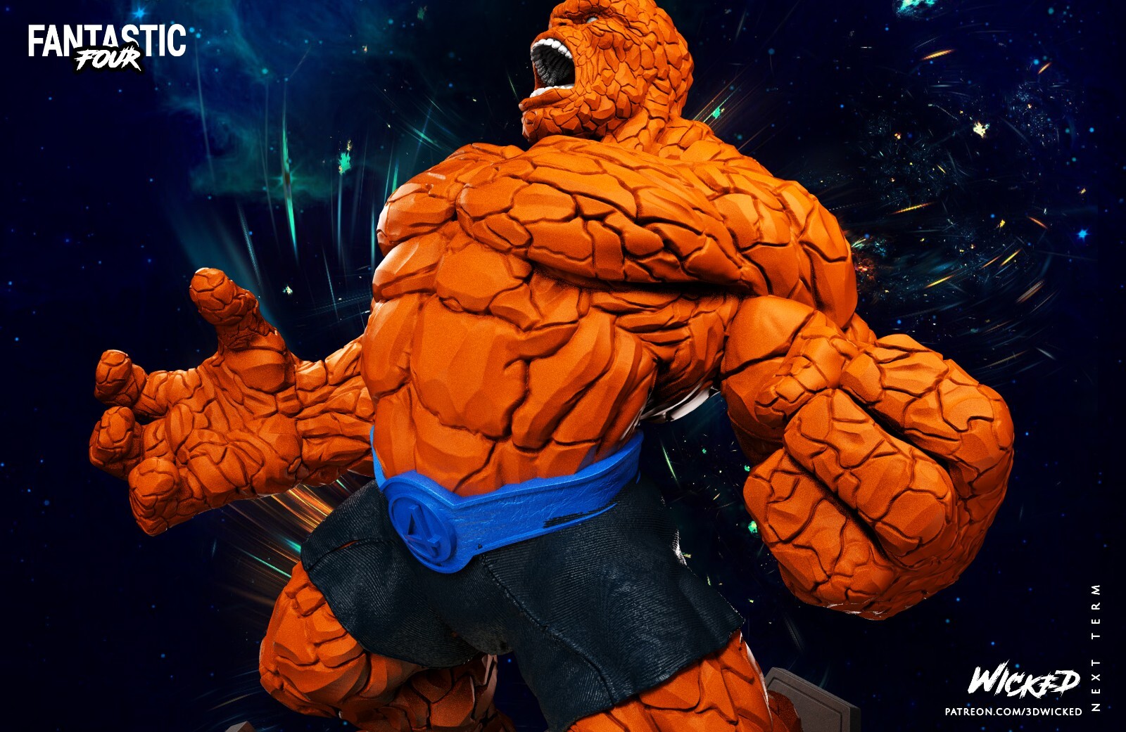 THE THING Statue Marvel Fantastic Four Avengers Resin Model Kit WICKED ...