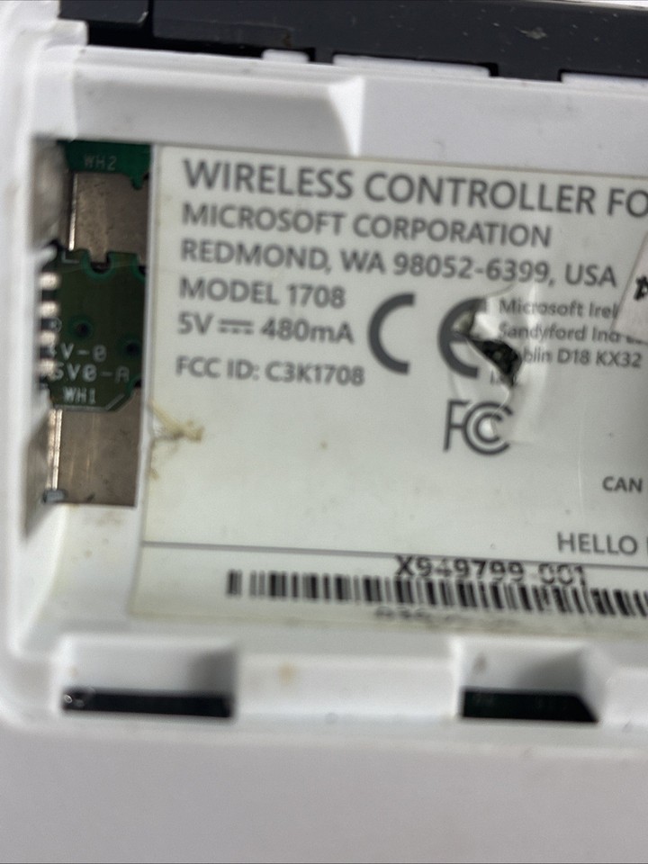 Microsoft Xbox One Wireless Controller Model 1708 OEM Bluetooth Tested ...