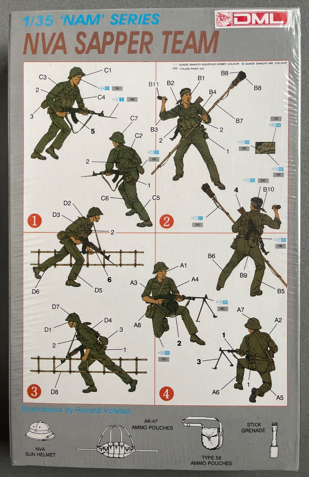 DML 3308 NVA Sapper Team Vietnam War 1:35 Scale Model NAM Series Dragon ...