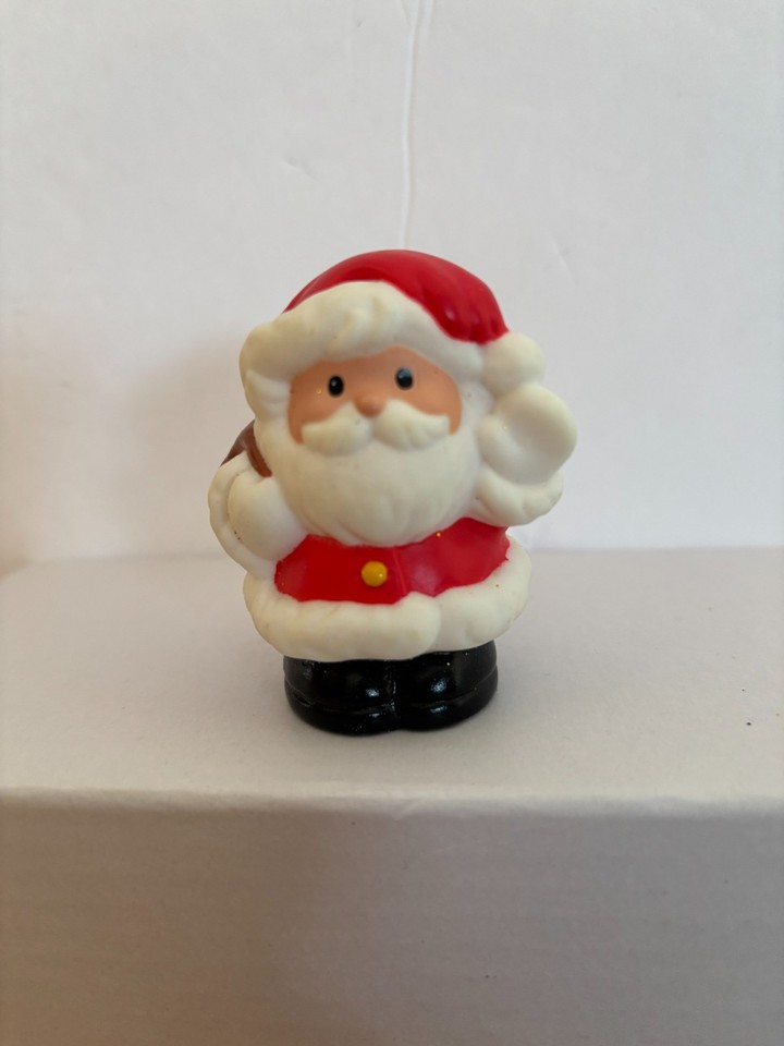 Vtg Fisher Price Little People Santa and Reindeer 1998 excellent cond ...