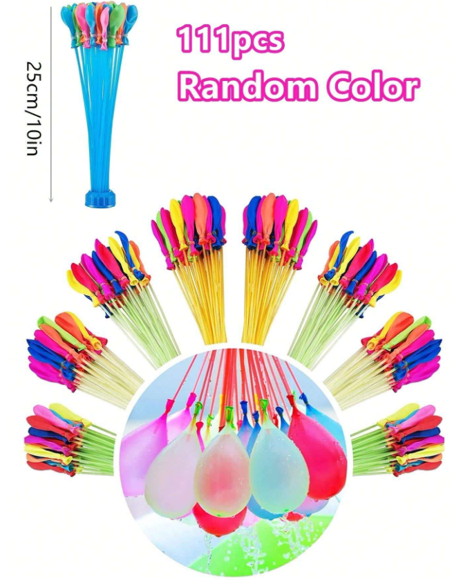 111pcs Water Balloons for Summer Water Games and Outdoor Parties - NEW ...