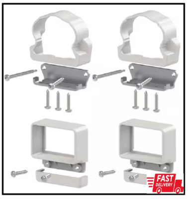 Rail Line Bracket Kit Vinyl Railing Stair Brackets Veranda Traditional ...