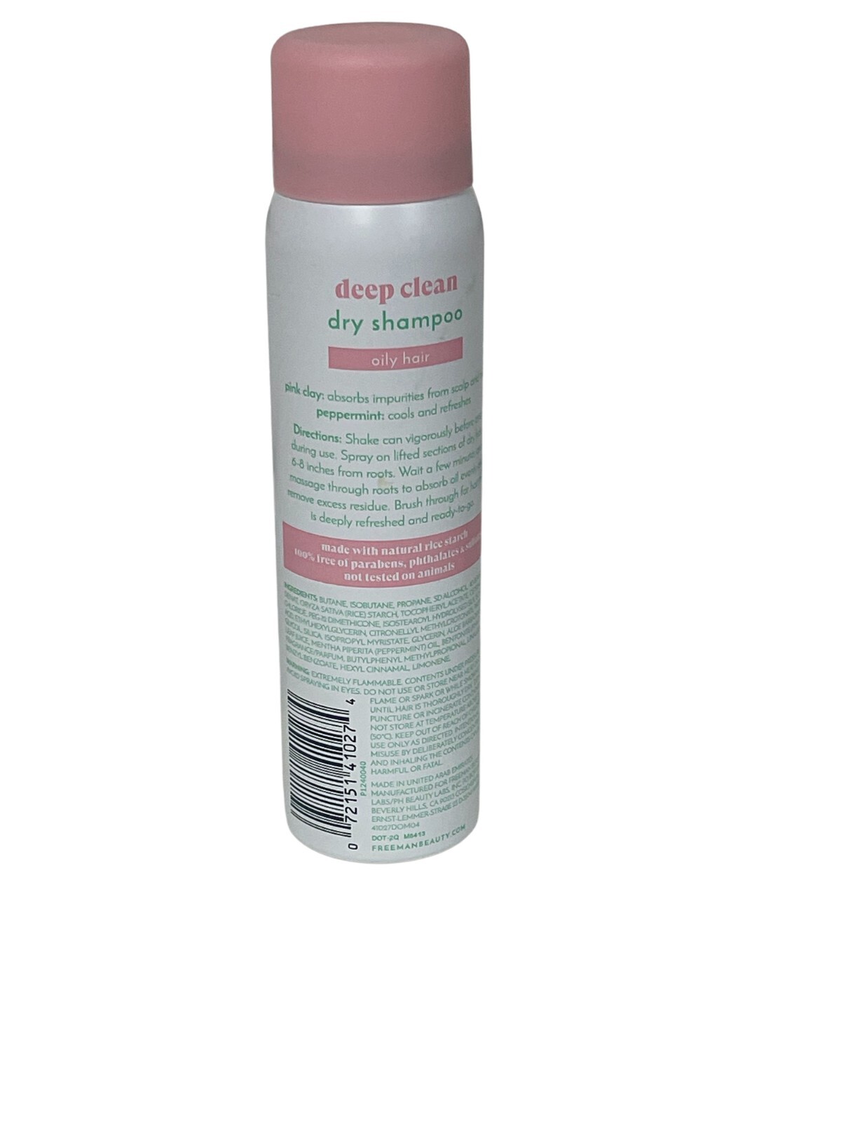 2 Pack Freeman Psssst! Deep Clean Dry Shampoo For Oily Hair TRAVEL SIZE ...