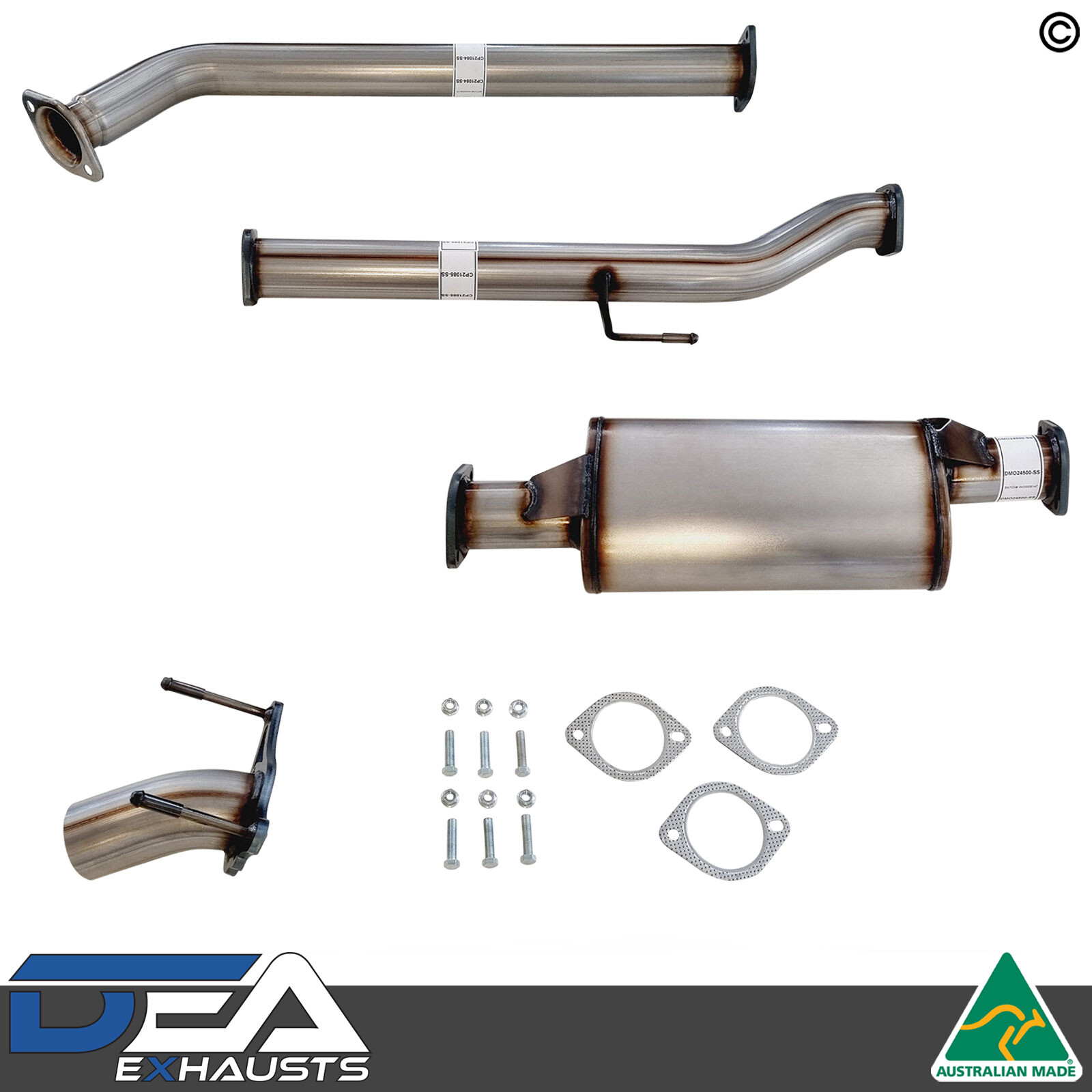 3 Inch Stainless DPF Back Exhaust Muffler Diff Dump For Hilux GUN126R ...