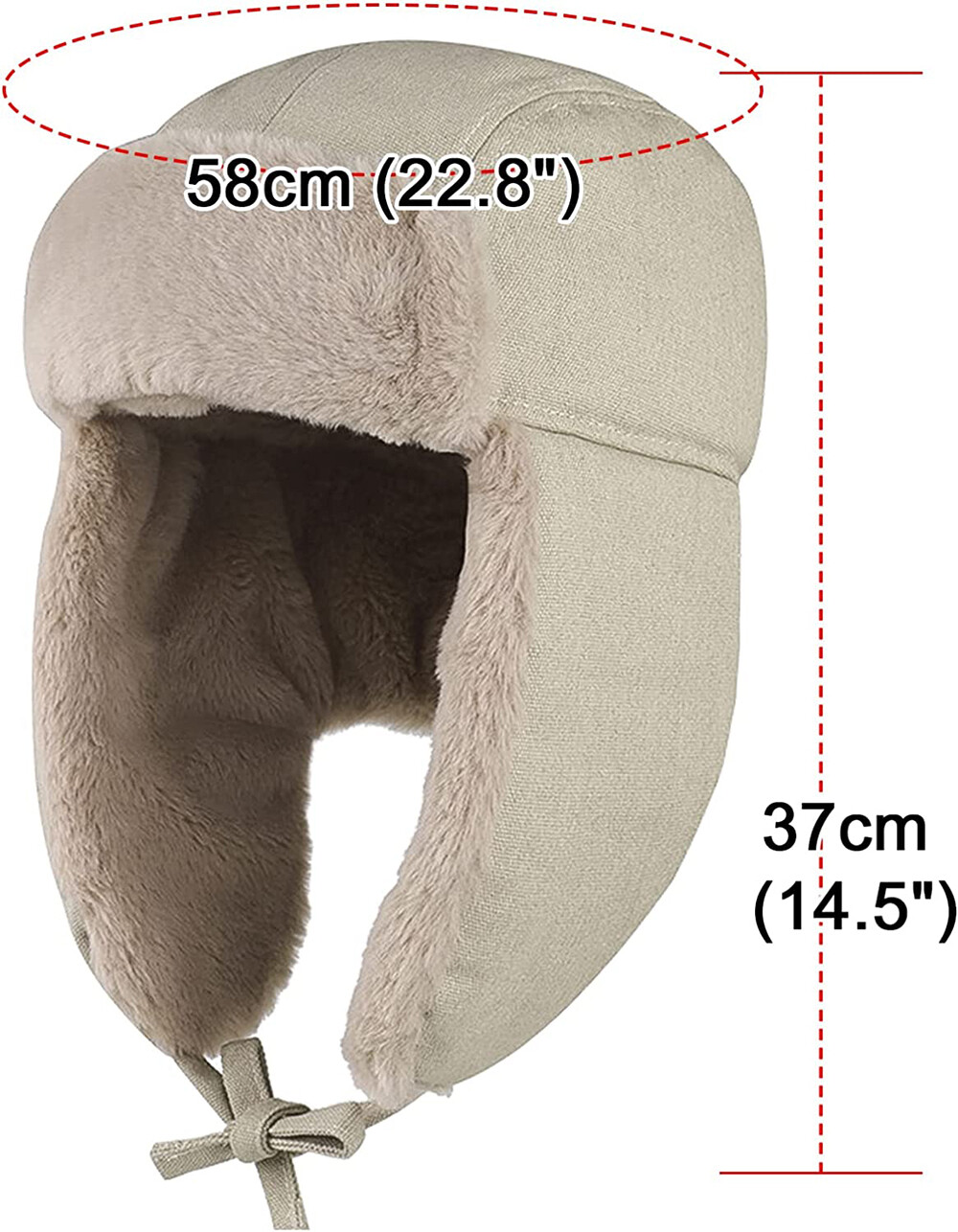 Men's Winter Ushanka Russian Hat Snow Eskimo Hat with Ear Flaps for ...
