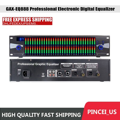 GAX-EQ888 Electronic Digital Equalizer Dual 31-band Graphic Stereo ...