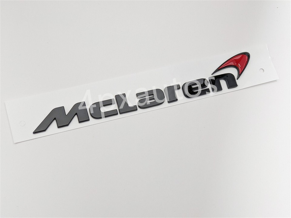 Mclaren 540C 570S 600LT Rear Bumper Gloss Black Red Emblem Badge | eBay