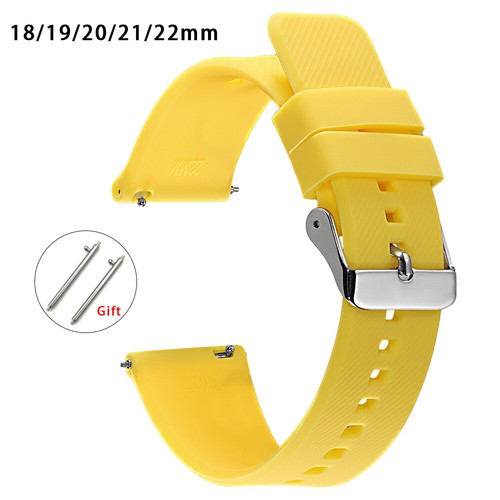 18 19mm 20mm 21mm 22mm Colorful Silicone Watch Strap For Quartz ...