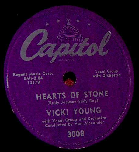 Vicki Young Hearts of Stone / Tweedle Dee 78 PLAY GRADED Fully Tested ...