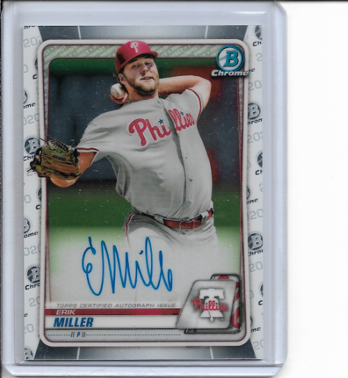 2020 Bowman Chrome Erik Miller Autograph #CPA-EM NM | eBay