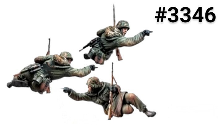 1/35 Resin WW2 German Infantry Officer Laying On Tank Pointing Model ...