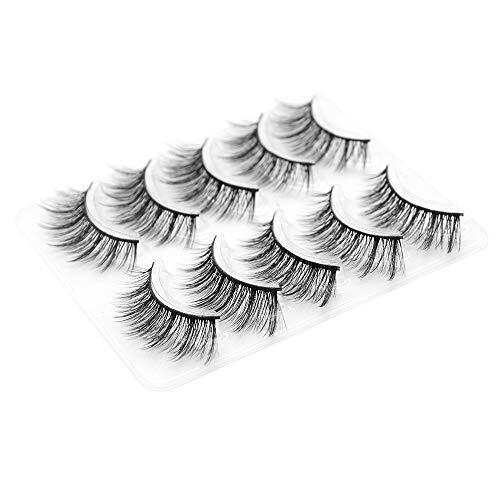 PURELEOR Natural Look Eyelashes 3D Mink Cat Eye Lash Wispies 15mm Manga ...