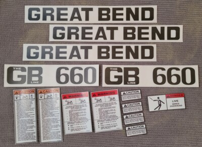 Great Bend GB660 Front End Loader Decals - Complete Set - Quality ...