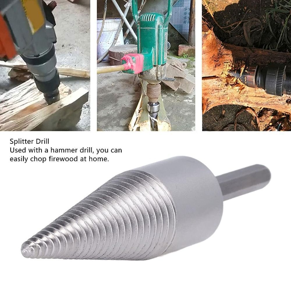 Heavy Duty Wood Splitter Splitting Tool Hex Shank Drill Bit Wood | eBay