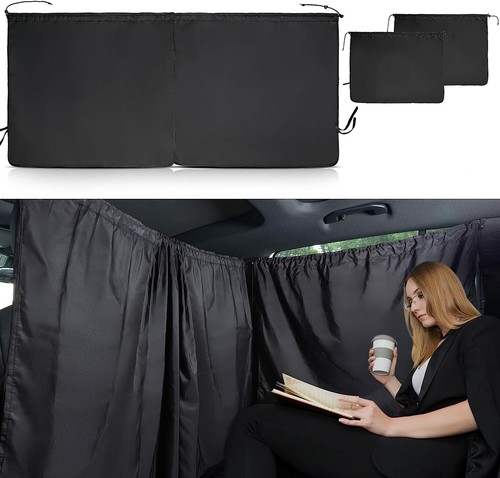 3x Car Divider Curtains Sun Privacy Shade Side Window Cover Privacy ...