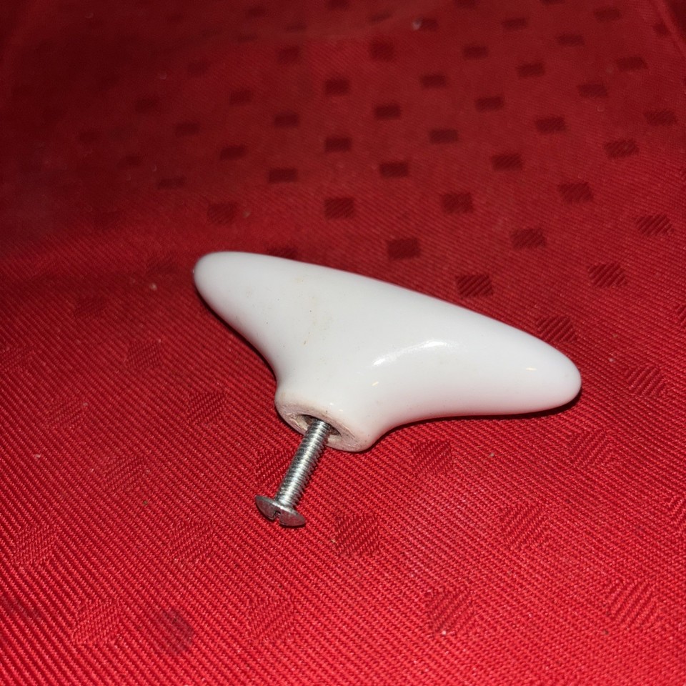 Ceramic Drawer Cabinet Knob Pull Oblong Maroon Face -3” X 1”- Estate ...