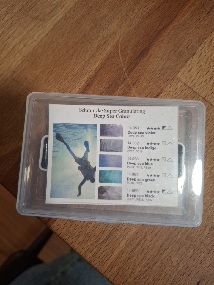 Schmincke Super Granulating Sample Set DEEP SEA Colors- NEW 1/4 Pan | eBay