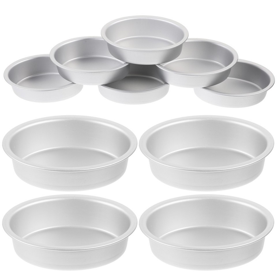 10 Pcs Oval Shape Cheese Cake Pan Aluminum Mold Mini Flan Baking Pans ...