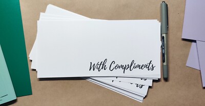 WITH COMPLIMENT SLIPS • PERFECT FOR PERSONALISED CUSTOMER MESSAGE | eBay UK